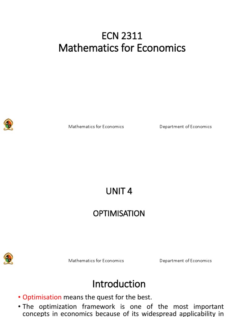 ECN 2311-Lecture 4 Class Notes | PDF | Mathematical Optimization ... ECN 2311-Lecture 4 Class Notes | PDF | Mathematical Optimization ...