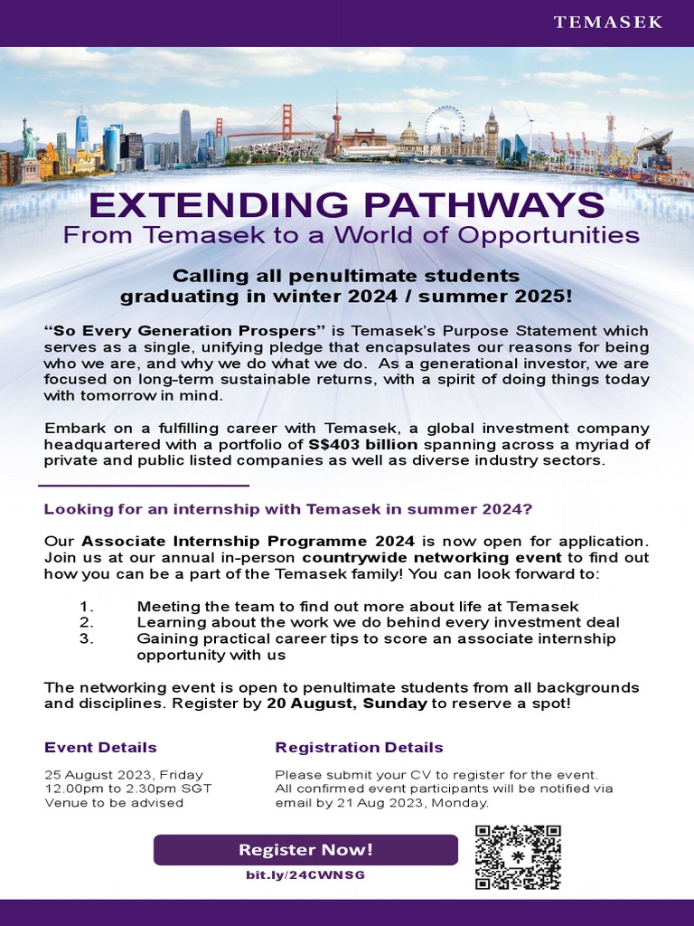 Penultimate Students: Temasek Internships | PDF