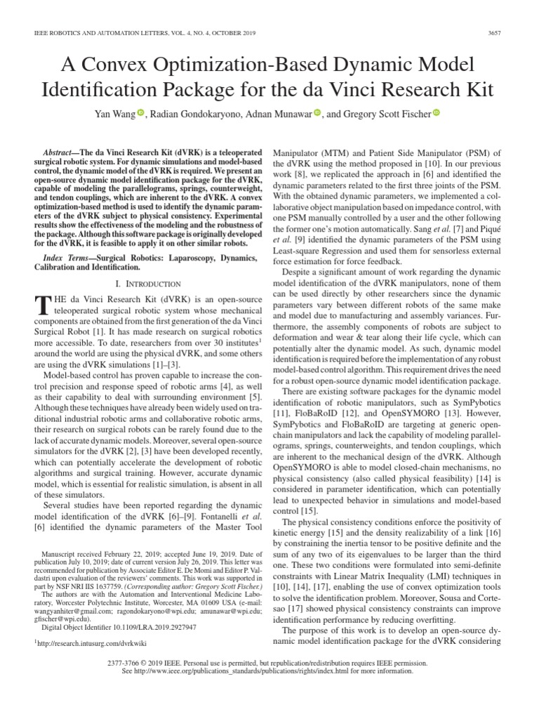 A Convex Optimization-Based Dynamic Model | PDF