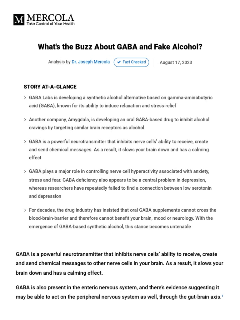 Gaba and Fake Alcohol PDF | PDF