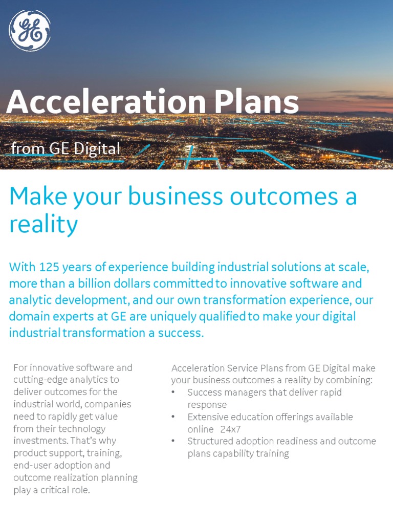Acceleration Plans From Ge Digital Brochure | PDF | Business
