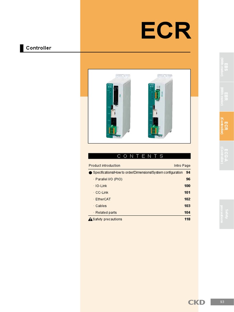 【NEW】ECR Series Specifications・How to order・Dimensions (1MB) | PDF ...