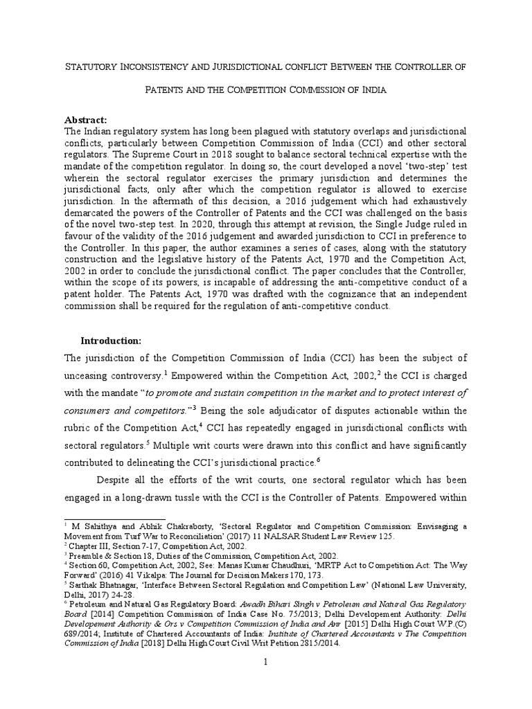 Statutory Inconsistency | PDF | Business | Law