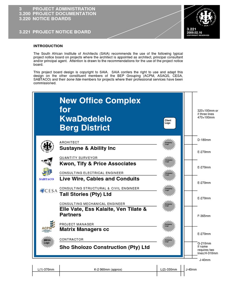 BEP Project Notice Board 20090216 | PDF