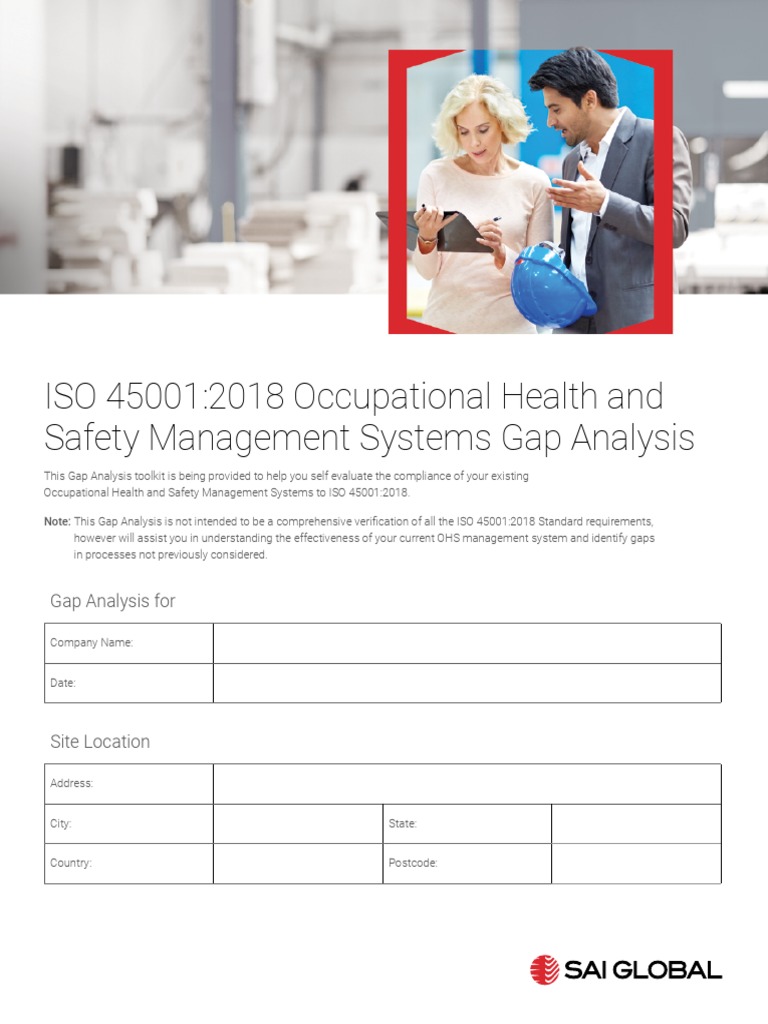 ISO 45001 Gap Analysis_ US English_ Digital | PDF | Occupational Safety ...