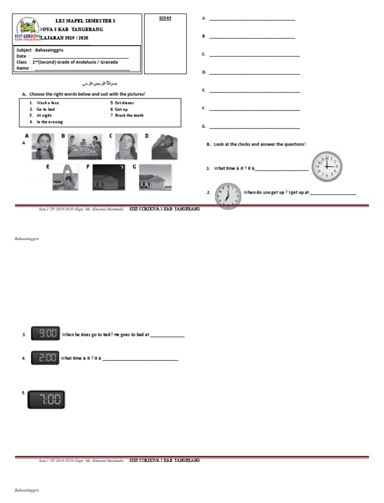 Soal Les Bahasa Inggris Kelas 2 New Pdf