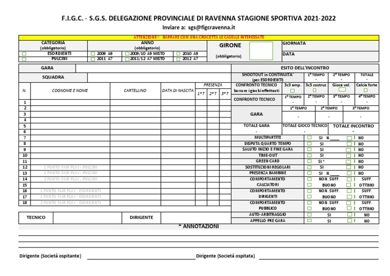 REFERTO_GARA_Esordienti_e_Pulcini_2021_22 | PDF
