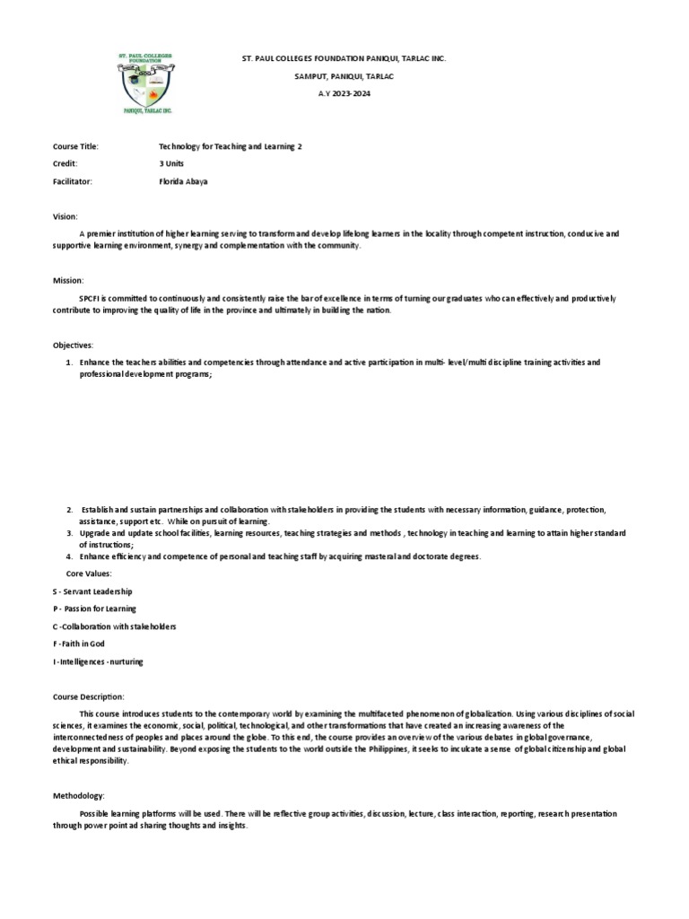 TTL2 Plan | Download Free PDF | Project Based Learning | Educational Technology