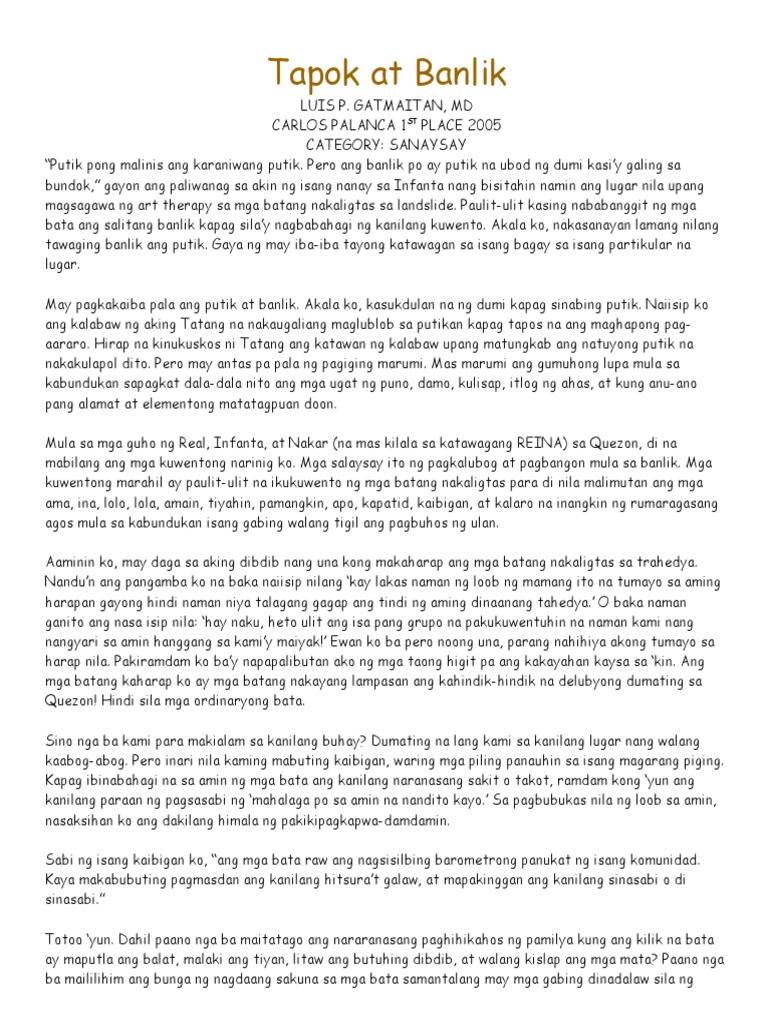 Tapok at Banlik | PDF