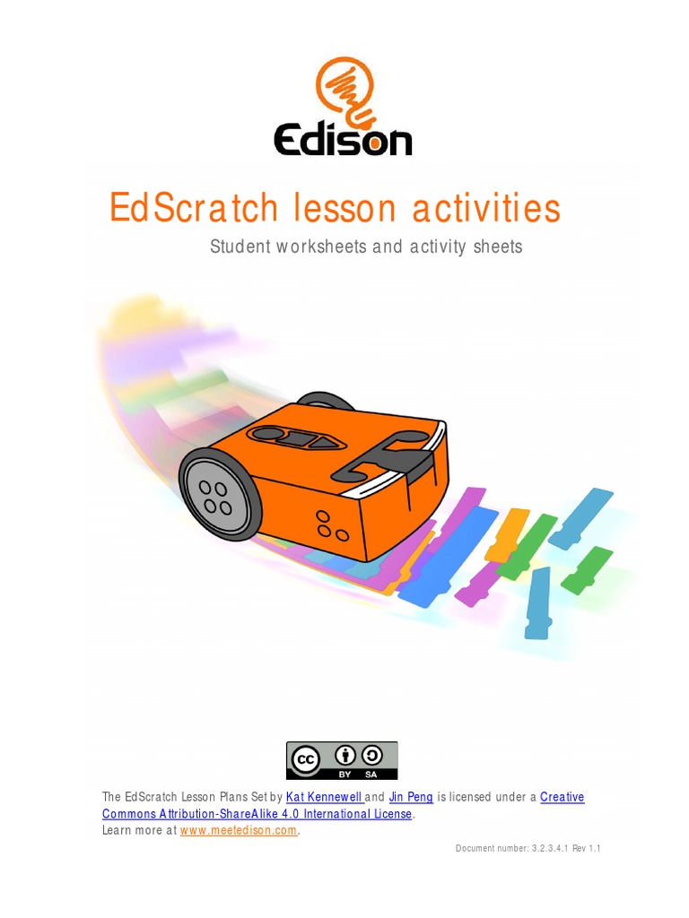 EdScratch Student Lesson Activities | PDF | Computer Programming | Robot