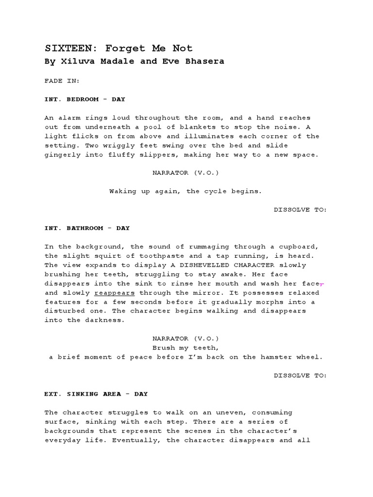 Film Project Script | PDF