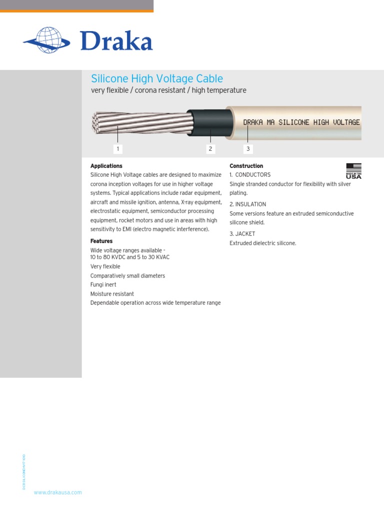 17 Silicone High Voltage Cable | PDF