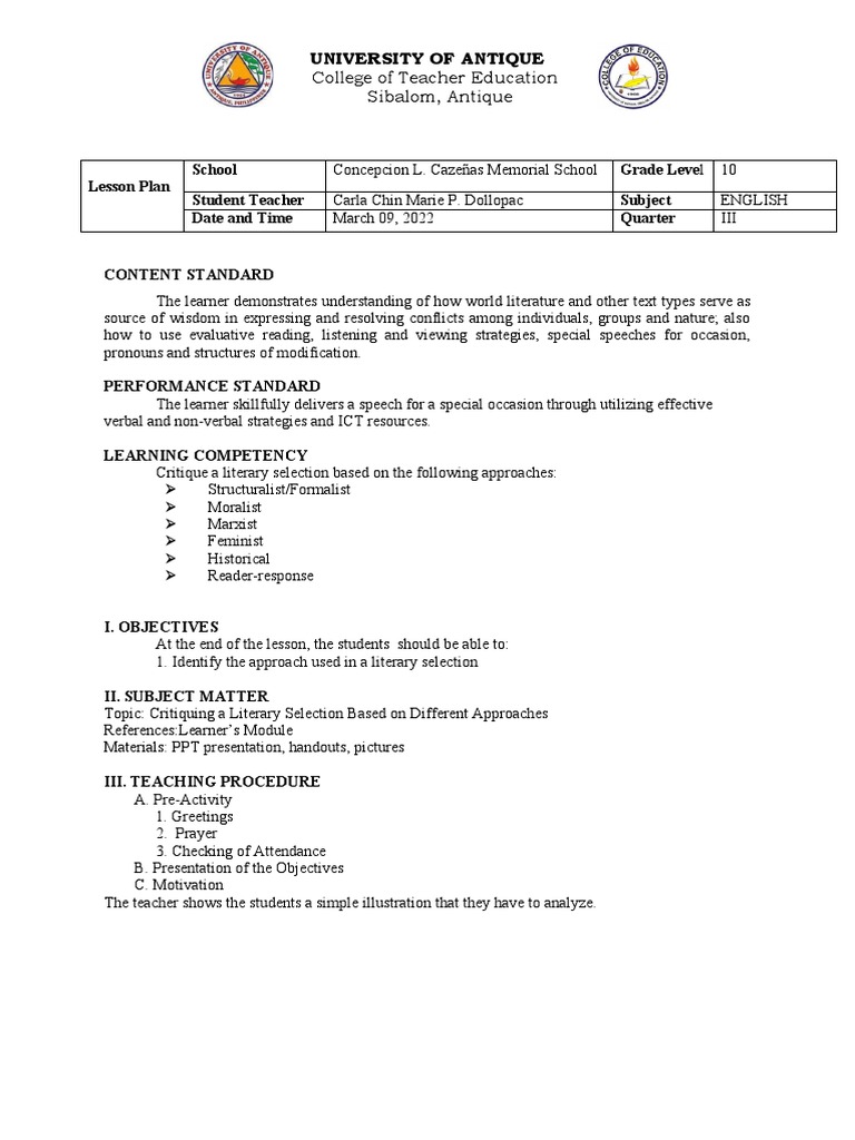 Week 3 Lesson Plan (Final) | PDF | Feminism | Gender Studies