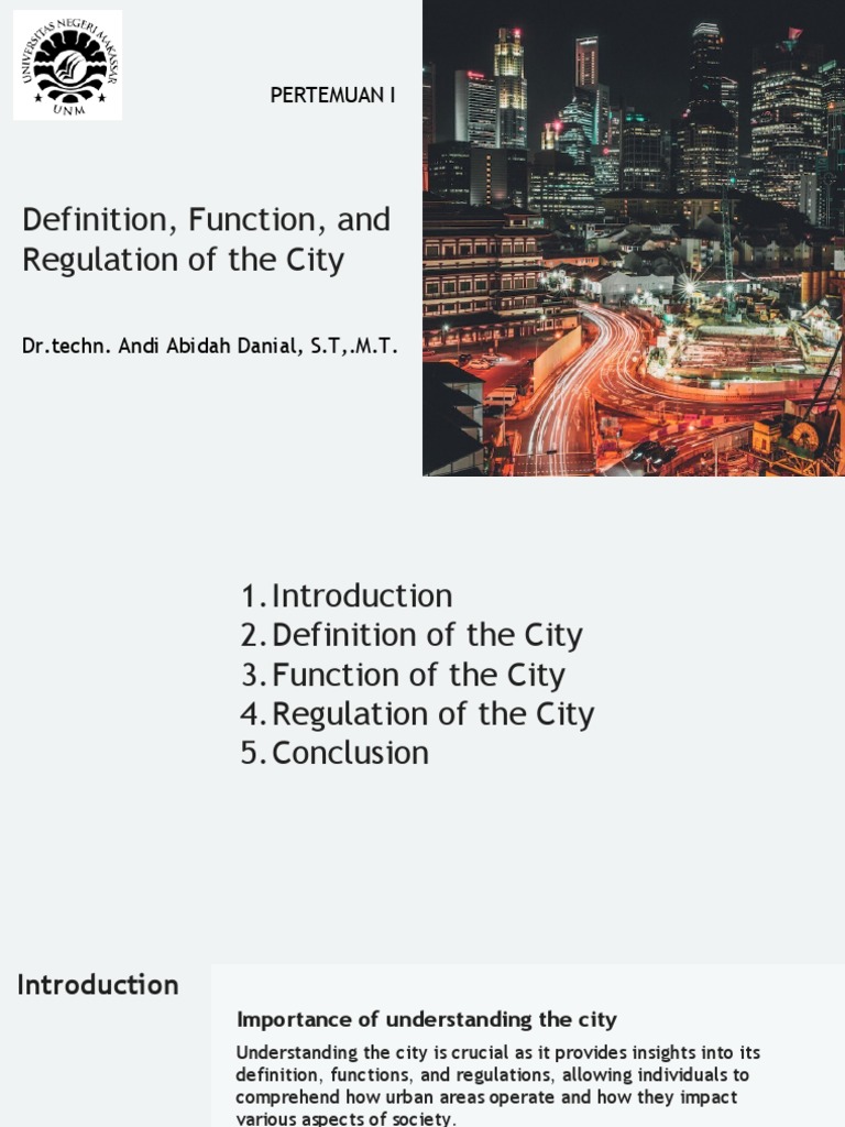 City Definition, Functions, and Regulations | PDF | City | Urban Planning
