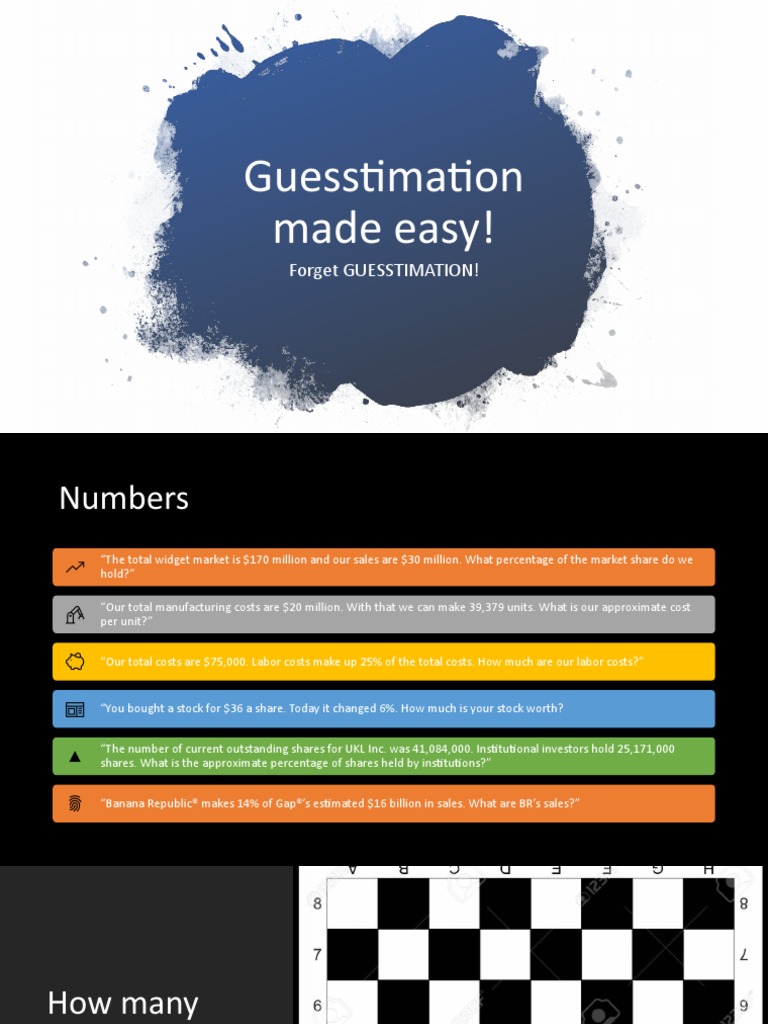 Guesstimate V1 | PDF