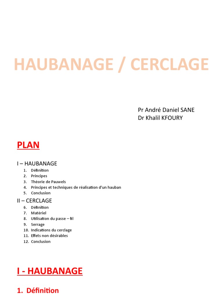 Haubanage - Cerclage | PDF