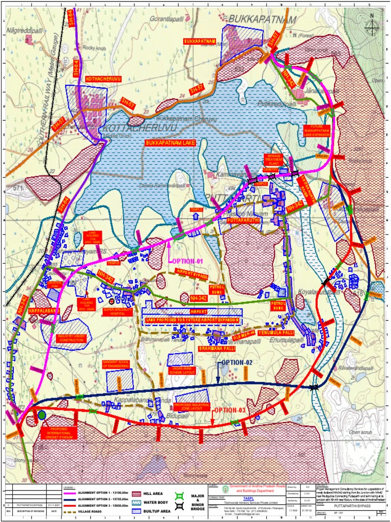 Puttaparthi Bypass Project Layout | PDF