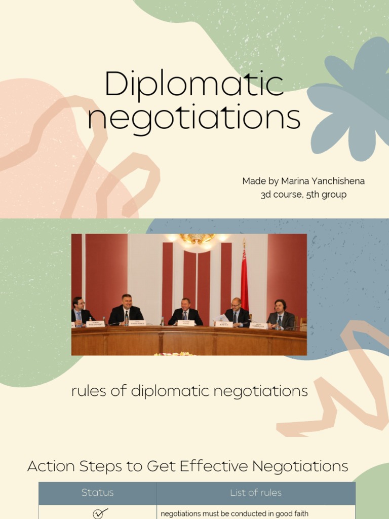 Diplomatic Negotiations | PDF