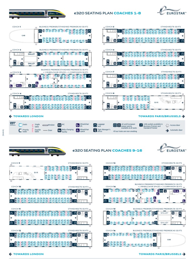 Eurostar Seating Plan Overview | PDF | Land Transport | Architectural ...