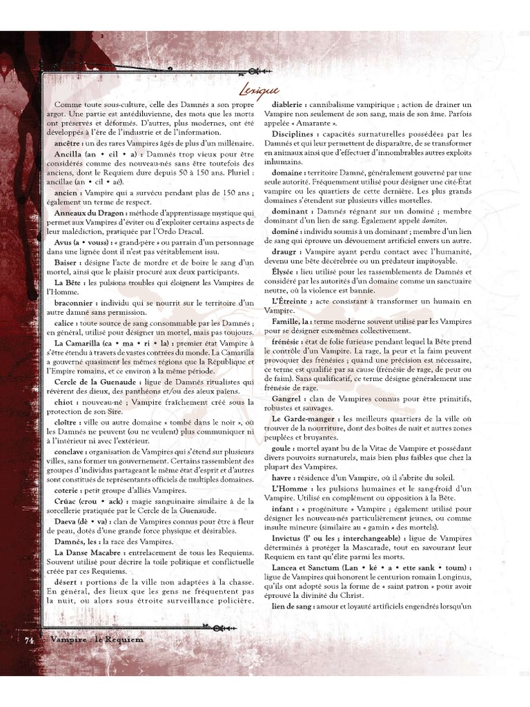 f13189560 Vampire Requiem 2ed Livre de Base PDF | PDF