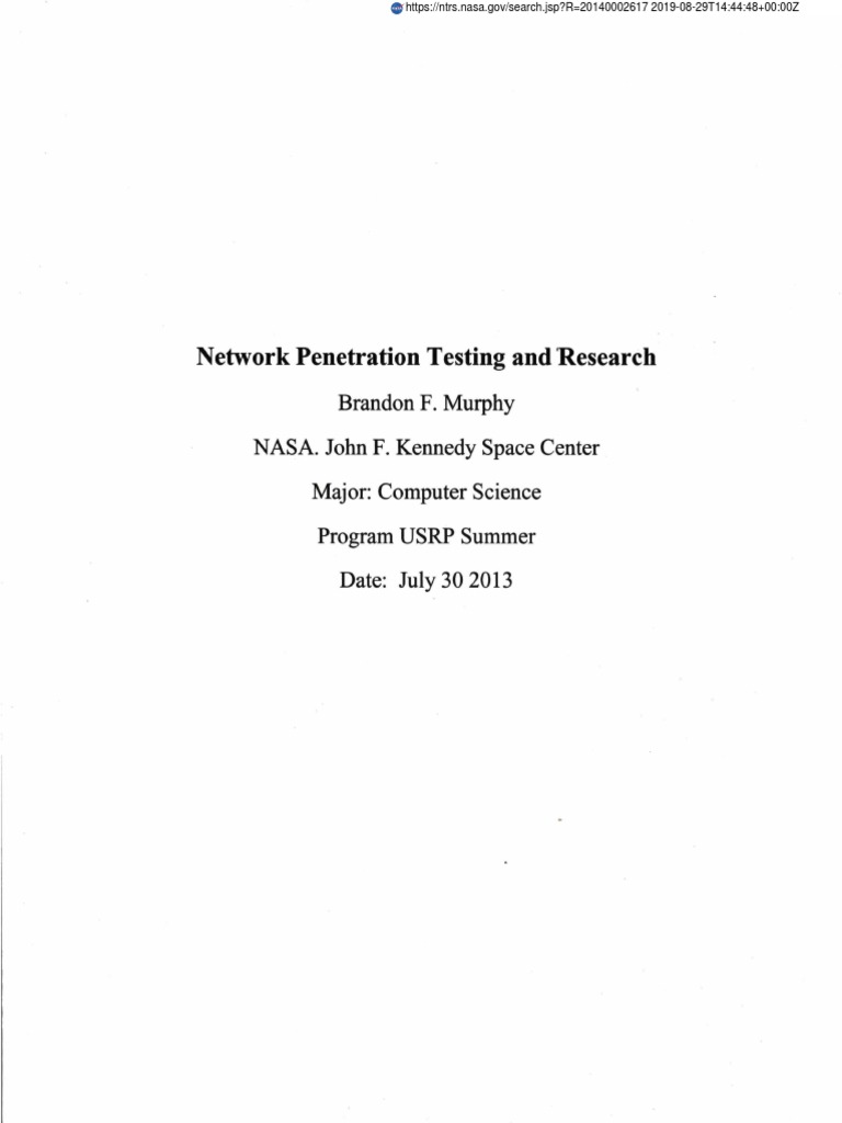 Research of Penetration Testing | Download Free PDF | Computer Network ...