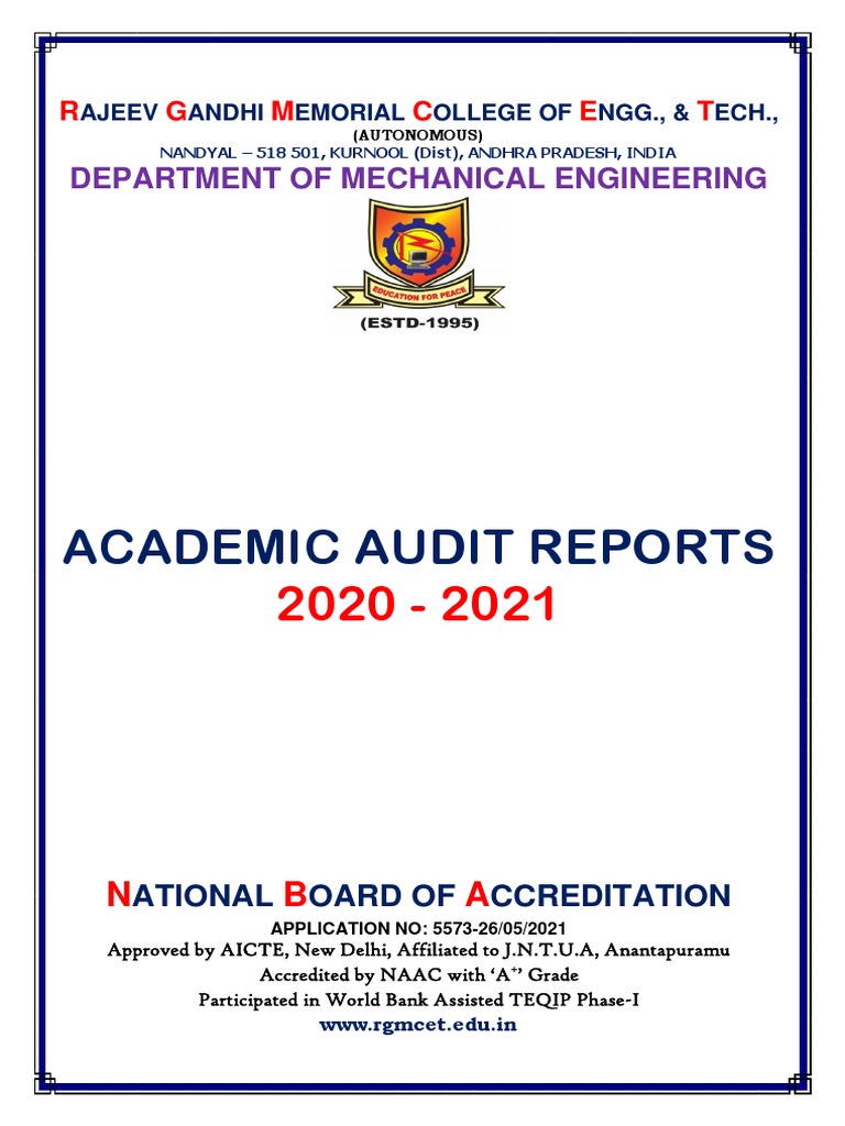 Academic Audit Reports 2020-21 | PDF