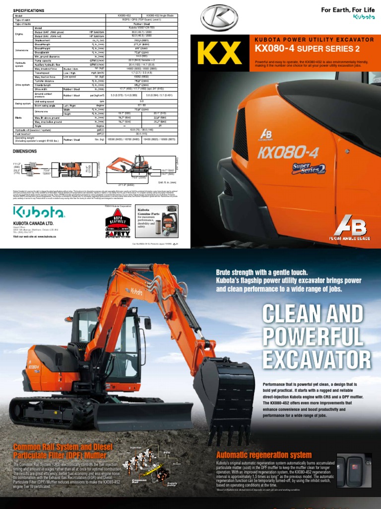 KX080 4S Eng | PDF | Vehicle Technology | Manufactured Goods