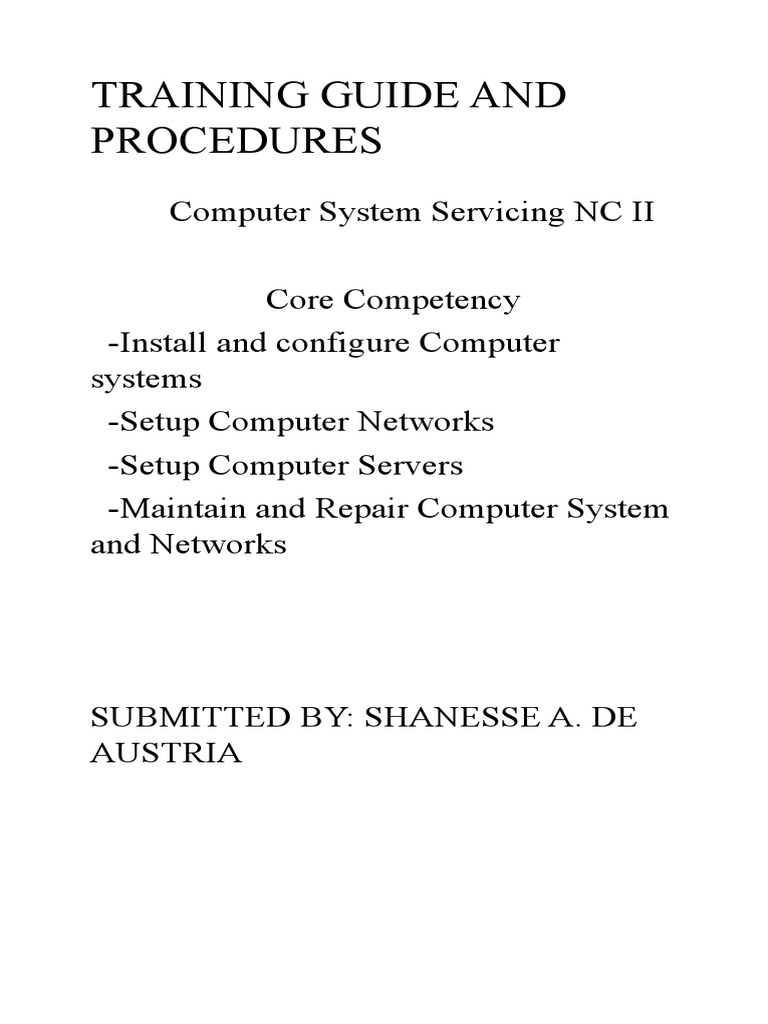 Computer System Servicing NC II Guide | PDF | Ip Address | Group Policy