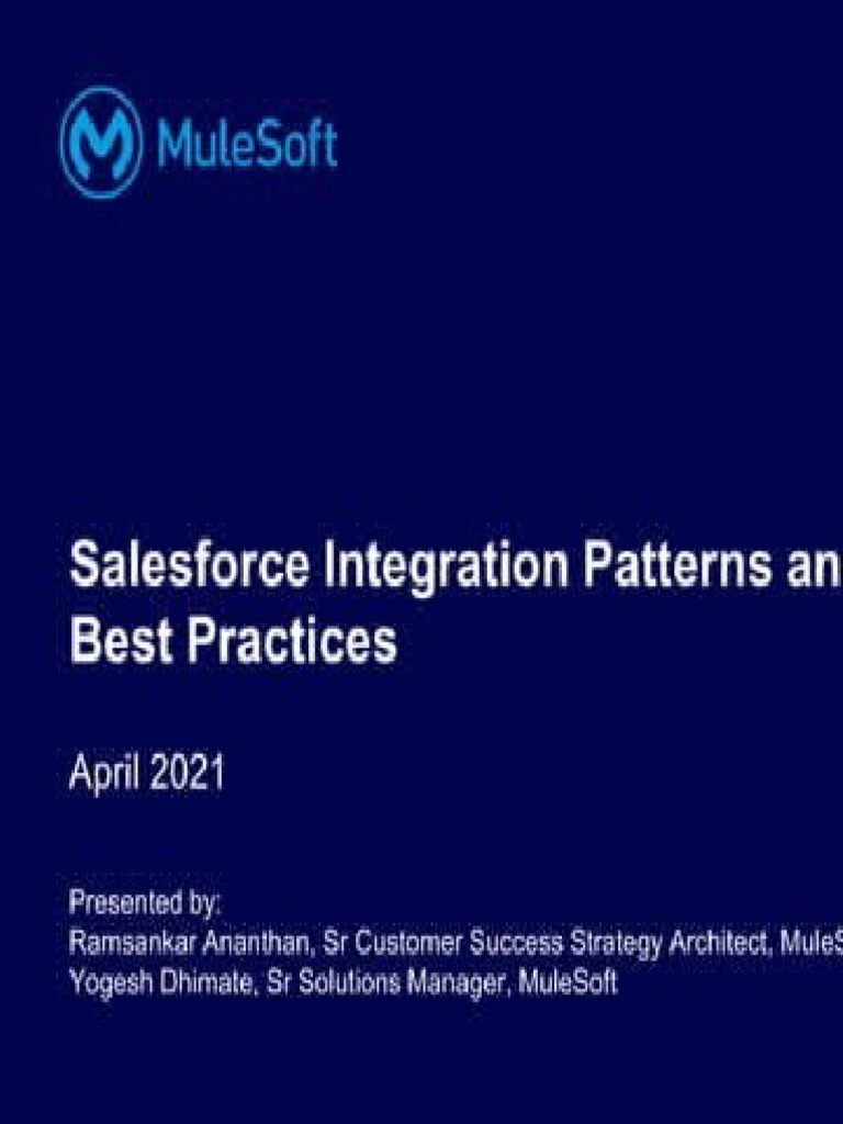 Salesforce Integration Patterns | PDF Salesforce Integration Patterns | PDF