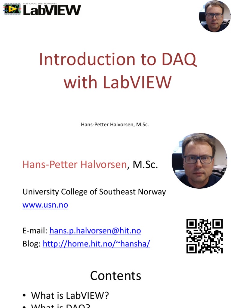 Introduction To DAQ With LabVIEW Video | Download Free PDF | Data Acquisition | Computing
