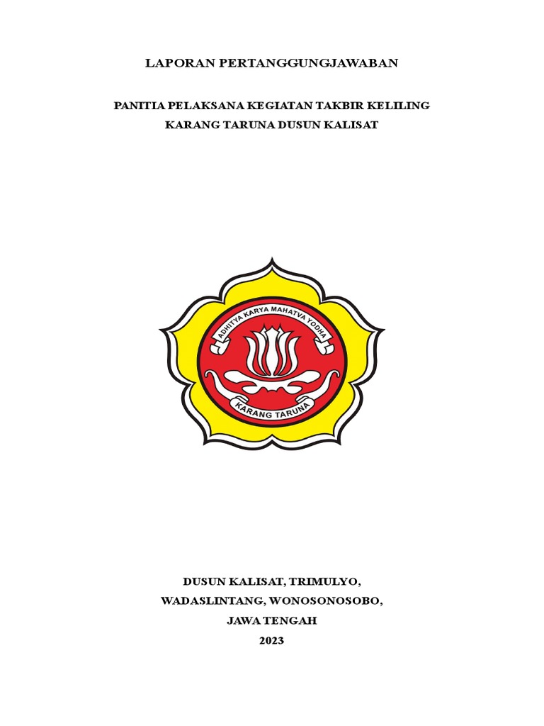 Laporan Pertanggungjawaban Takbir Keliling | PDF