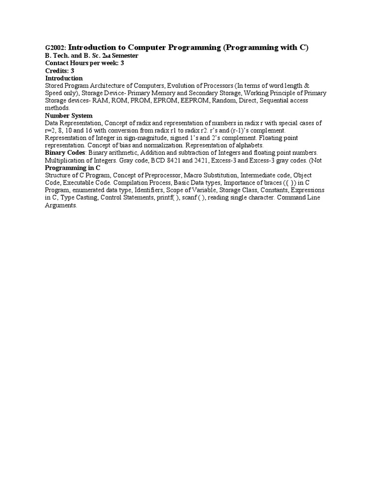 Computer Application Syllabus Pdf