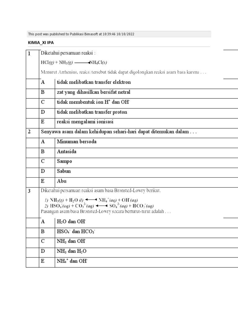 Kimia - Xi Ipa | PDF
