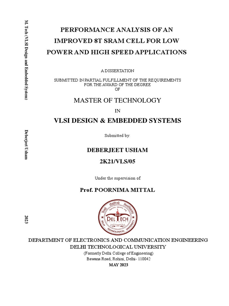 2K21 VLS 05 Mtech Thesis PDF | PDF