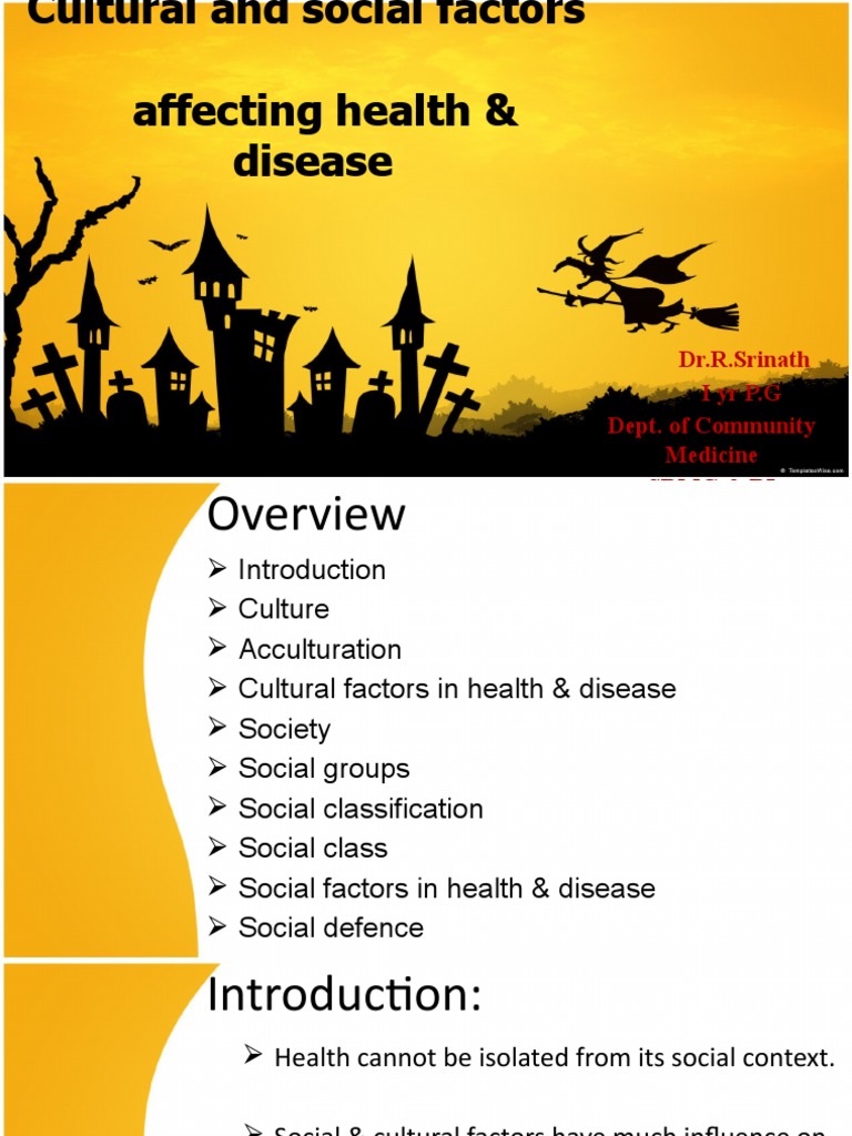 Cultural and Social factors-Dr.R.SRINATH | PDF | Behavior | Hygiene