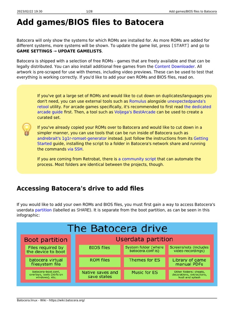 Add Games Bios Files To Batocera | PDF | File System | Computer File