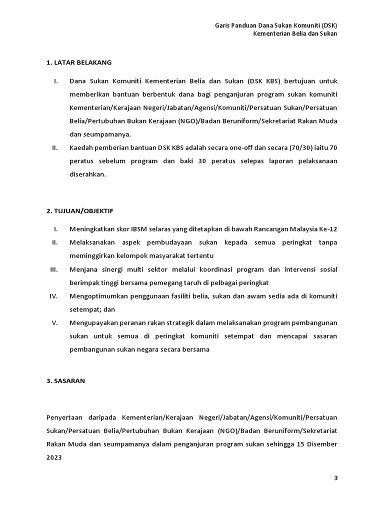 Final - GARIS PANDUAN DSK KBS 3 | PDF