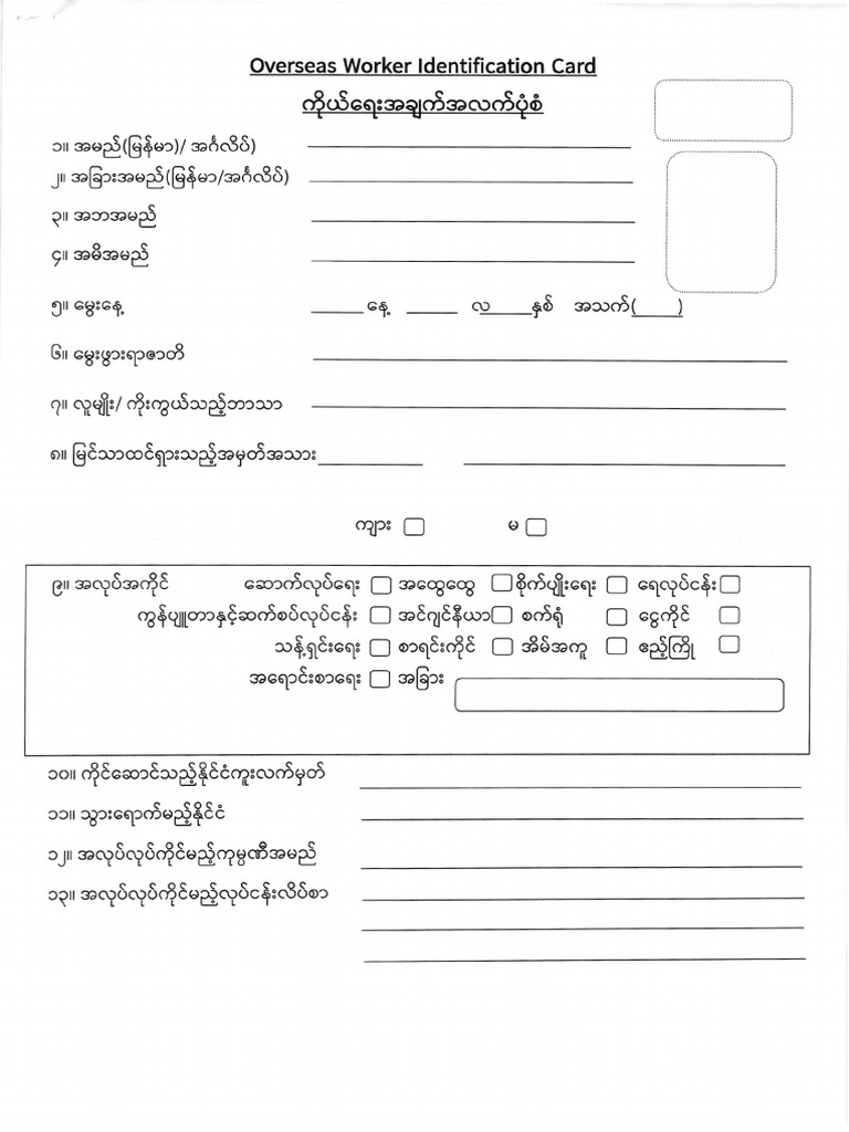 OWIC Form | PDF