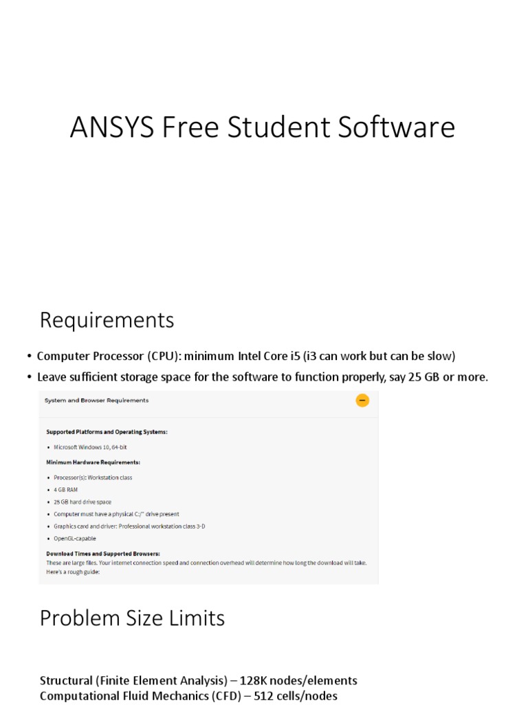 ANSYS Free Student Software Guide | PDF