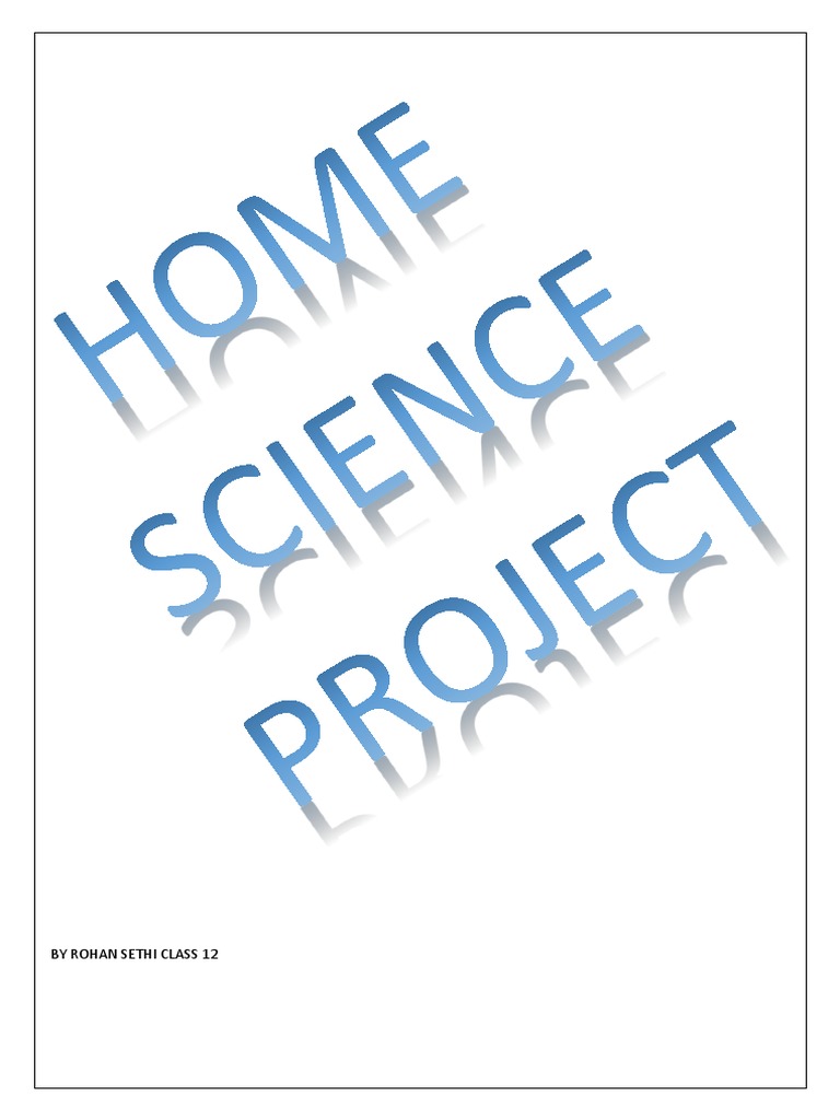Home Science Project 1 PDF | PDF