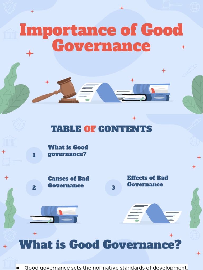 PPG Lesson 1.2 Good Governance v. Bad Governance | PDF | Governance ...
