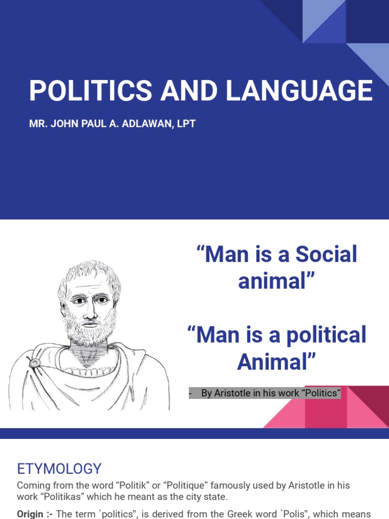Lesson 3 - Politics and Language | PDF | Aristotle