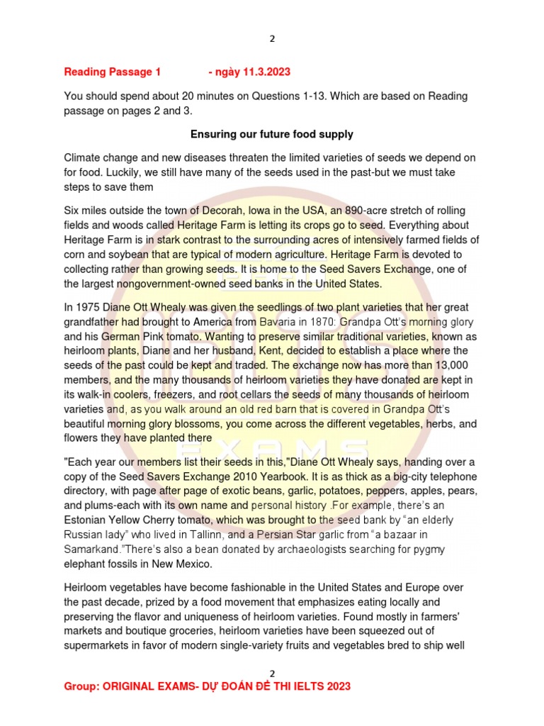 Ensuring Our Future Food Supply | PDF