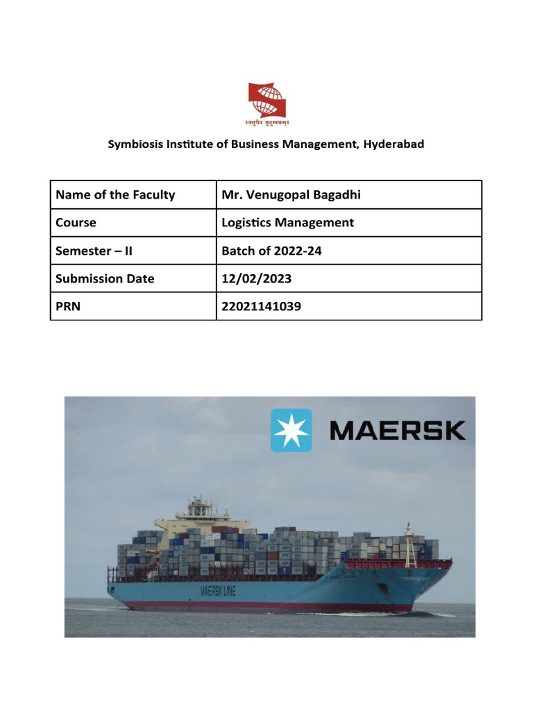 Introduction Maersk Pdf