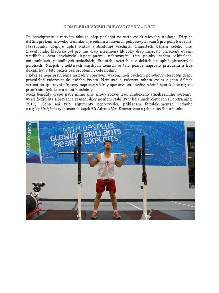 Kapitola - Komplexni Vicekloubove Cviky - Drep | PDF