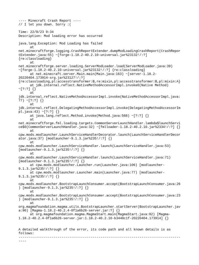 Crash 2023 08 22 - 09.34.41 FML | PDF | Java (Programming Language) | Office Equipment