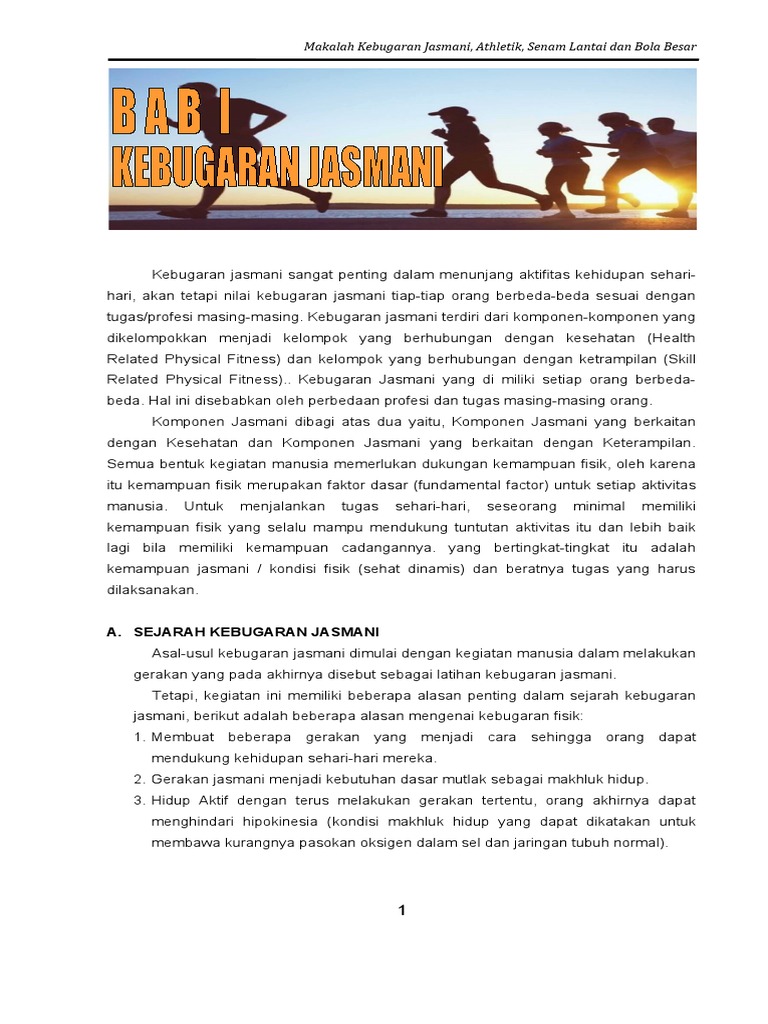 Makalah Kebugaran Jasmani | PDF