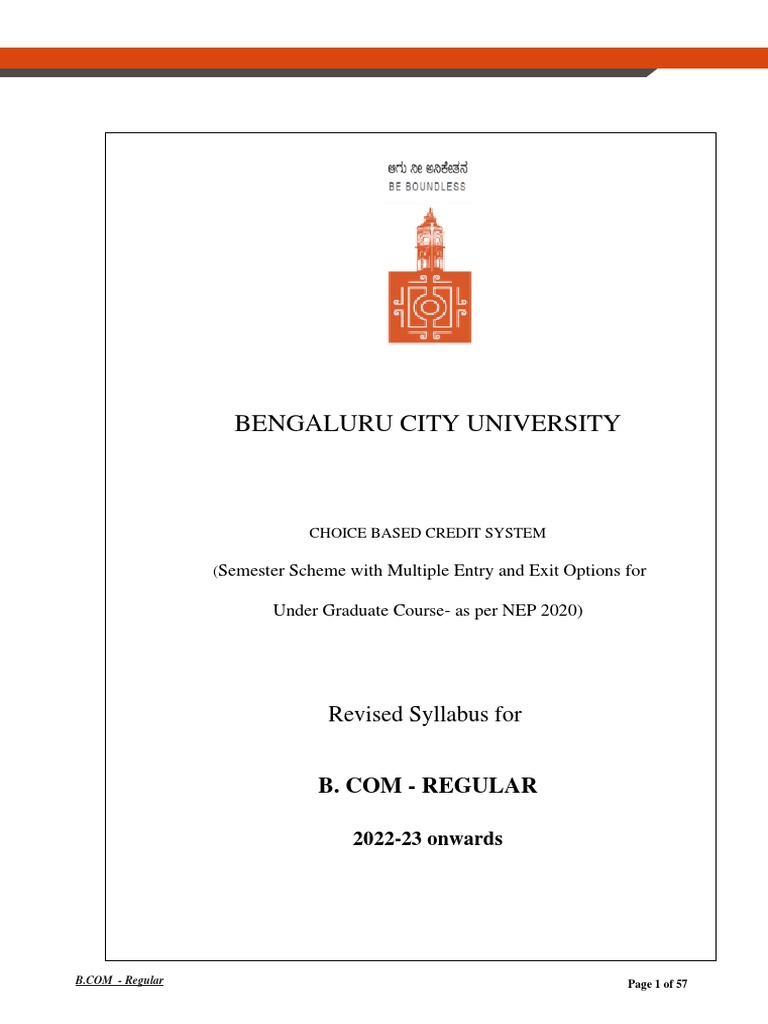 B.Com Regular Syllabus NEP 2020 | PDF | Marketing | Consumer Behaviour