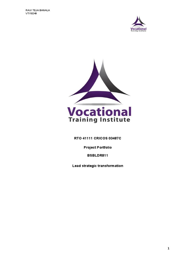 BSBLDR811 Project Portfolio - Raviteja | PDF | Empathy | Leadership