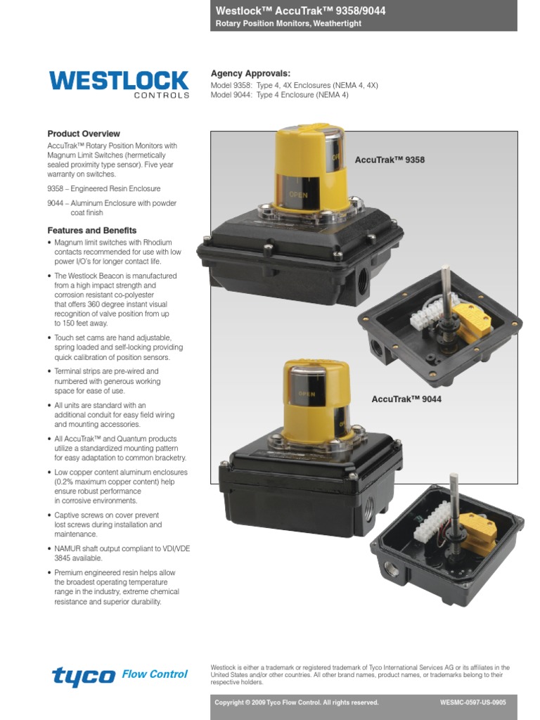 AccuTrak 9358-9044 Position Monitor Specification Sheet.pdf | PDF